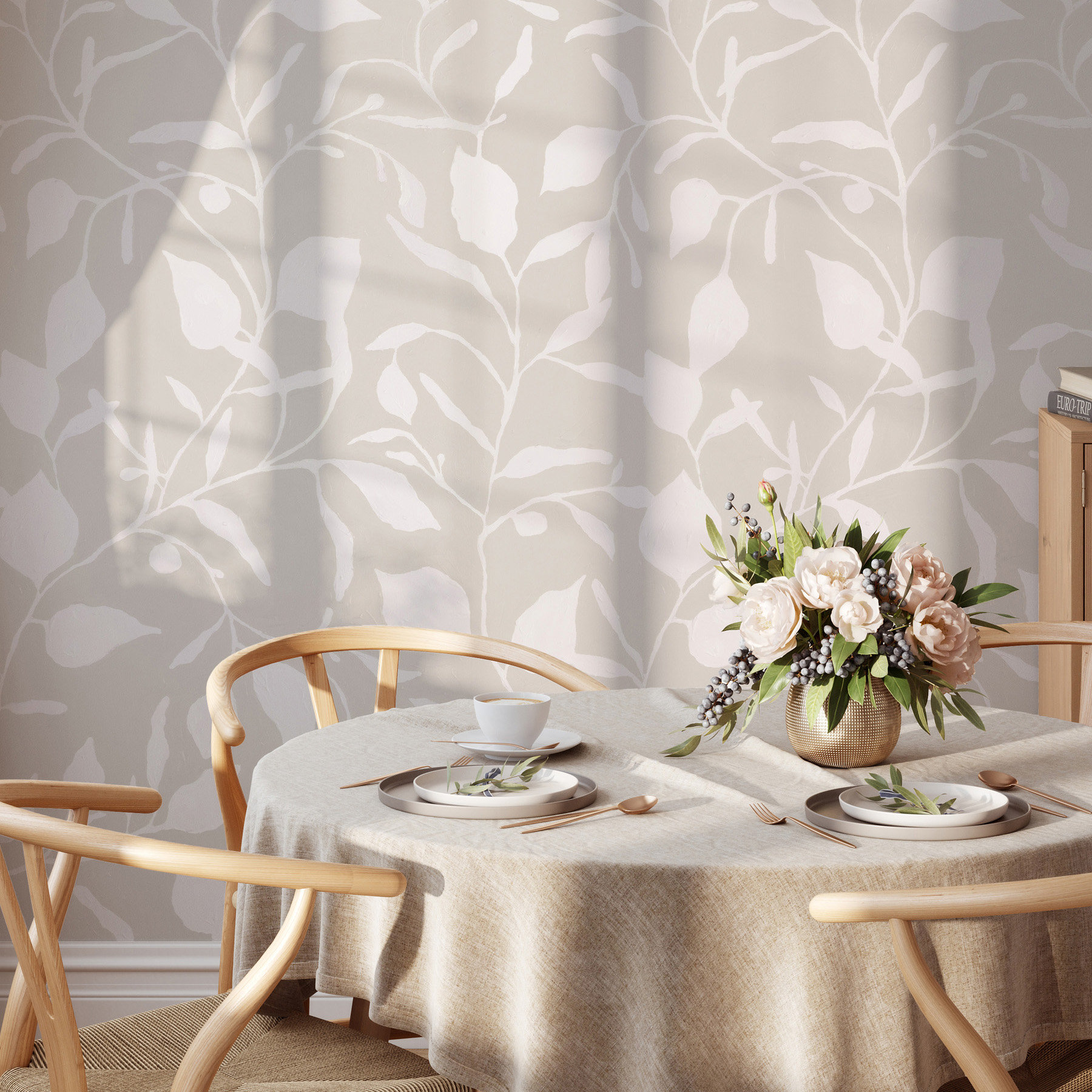 Red Barrel Studio® Cleo Sandstone Premium Peel & Stick Non-Woven Wallpaper 38.6" X 120" | Wayfair